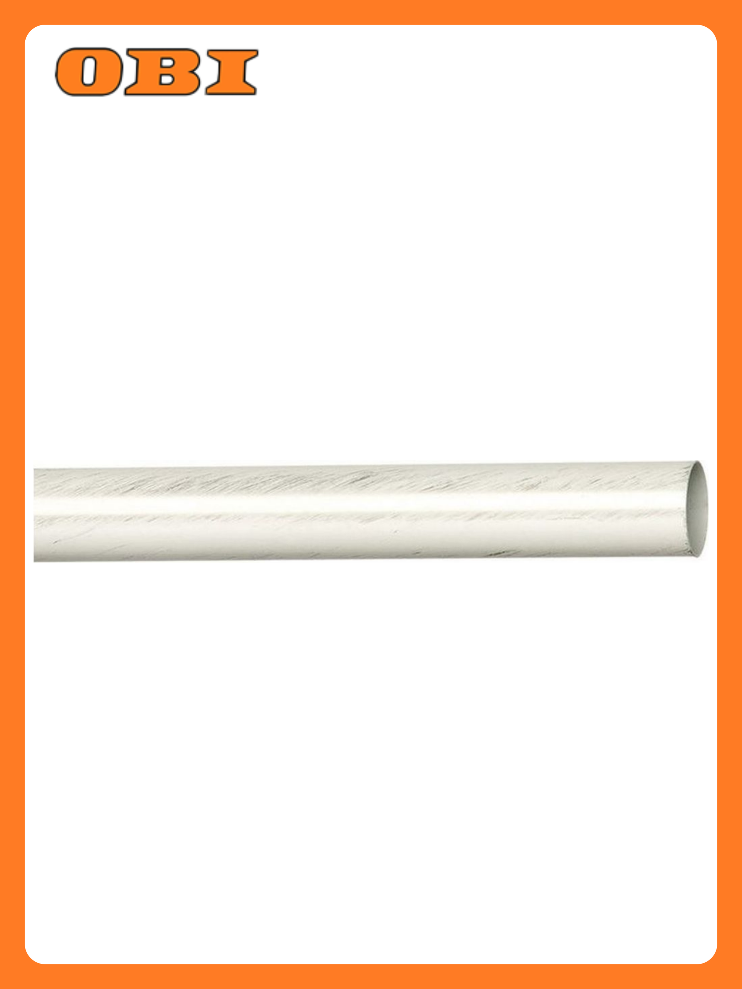 Штанга гладкая для карниза HOME ACCESSORY сталь белый классик d16 мм 2,4 м