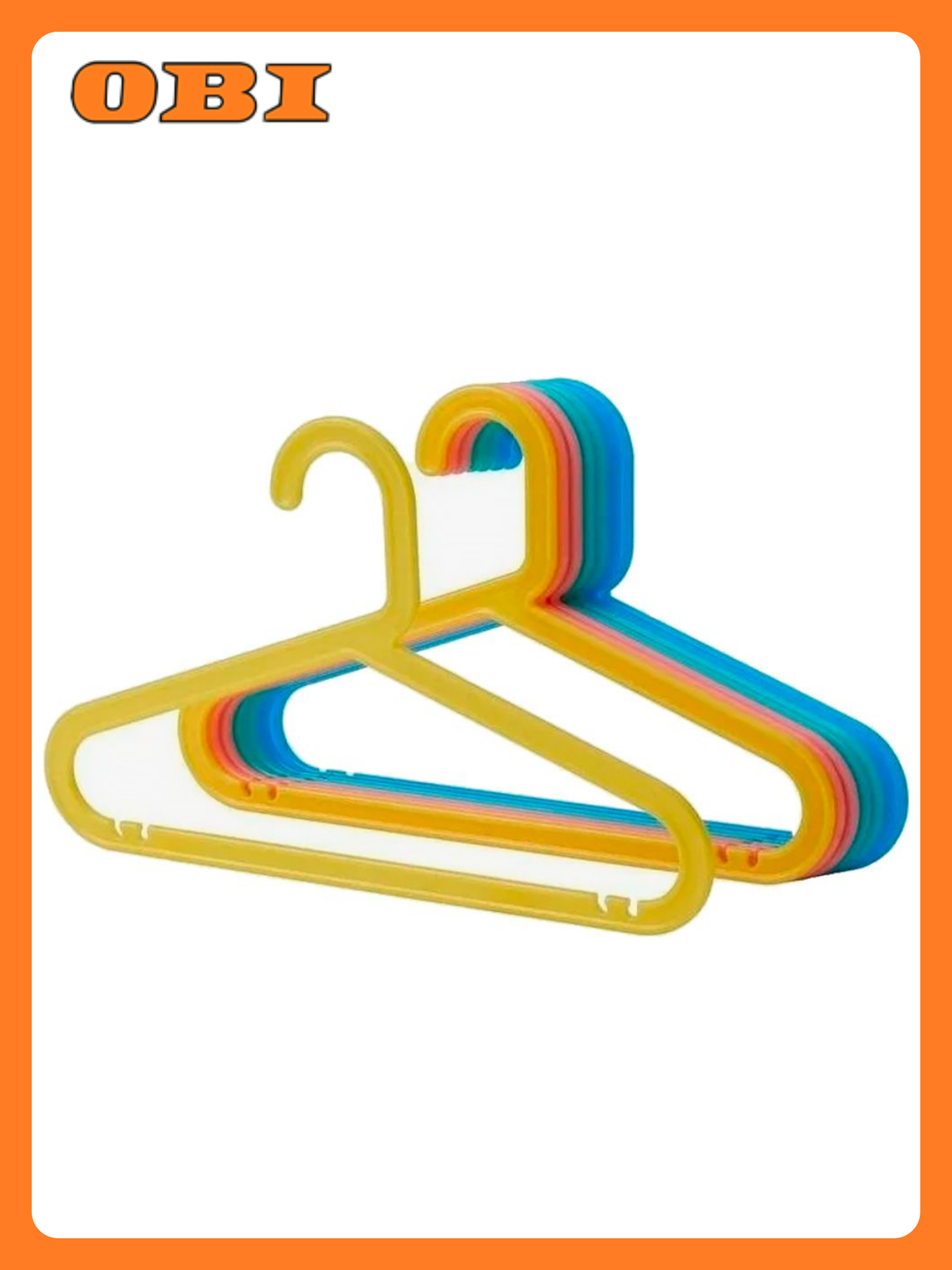 Плечики для одежды икеа, пластик, 8 штук, с перекладиной, цветные
