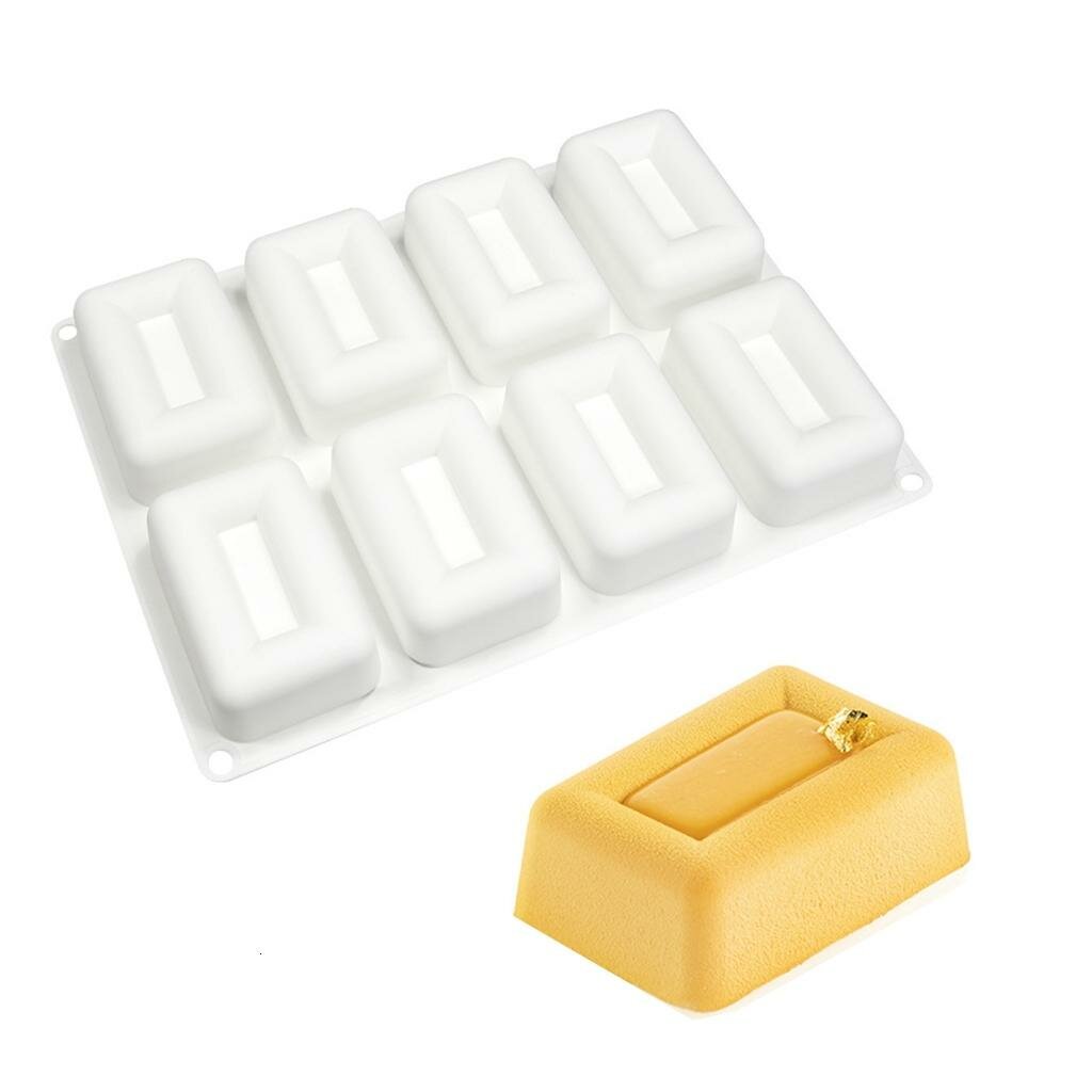 Квадратные силиконовые формы для выпечки, 8 последовательных выпрямлений