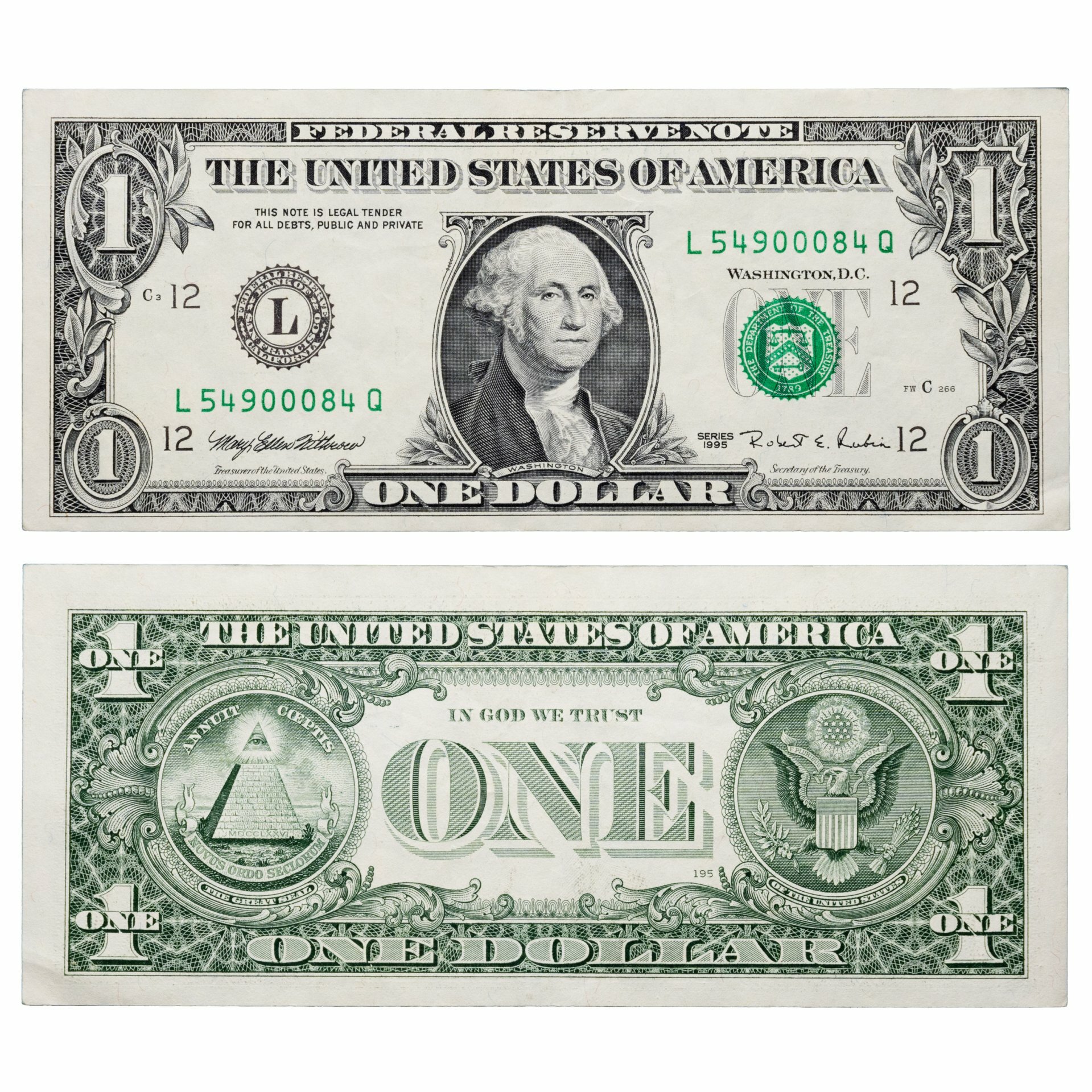 США 1 доллар 1995 Pick 496a L-Сан Франциско "FW" Fort Worth