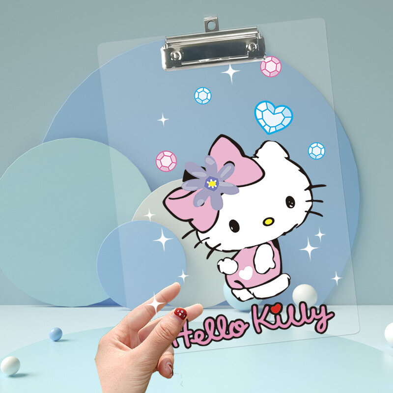 Студенческий планшет для письма A4, папка с мультяшным собакой, кошкой, звездами, милый детский маленький магазин, акриловый планшет A4 с клипом