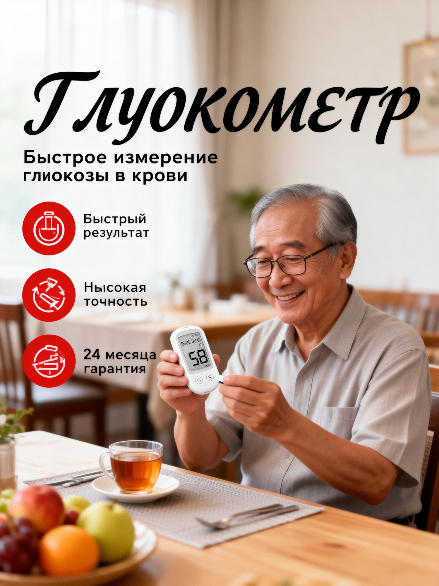 Глюкометр "Сателлит Экспресс", с полосками и ланцетами в комплекте