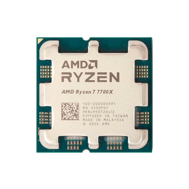 Процессор AMD Ryzen 7 7700X (APU AM5, Raphael, 8C/16T, 4.5/5.4GHz, 32MB, 105W, Radeon Graphic), 100-000000591, OEM