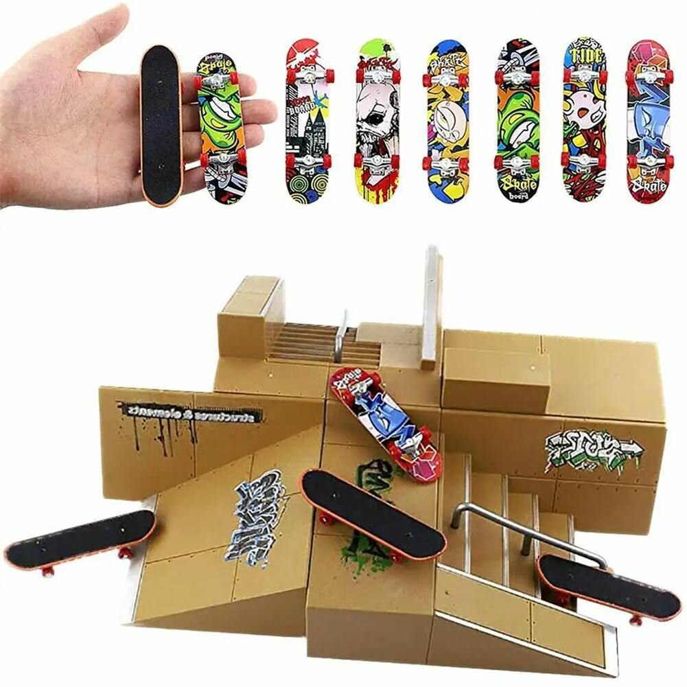 Набор фингербордов / Пальчиковые скейтборды / Фингерскейты с подсветкой