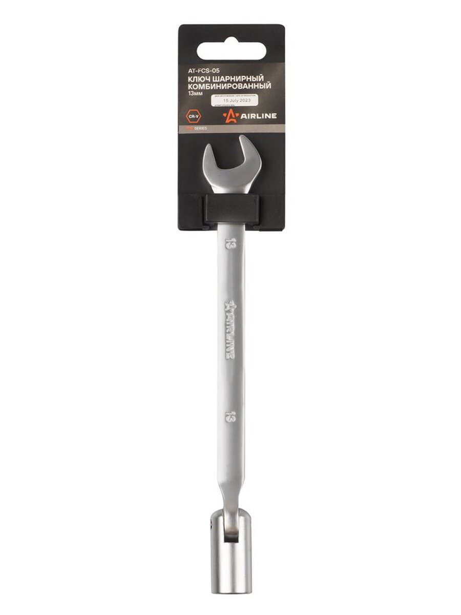 Ключ Airline ATFCS05, комбинированный, шарнирный, хромованадиевый, 13мм