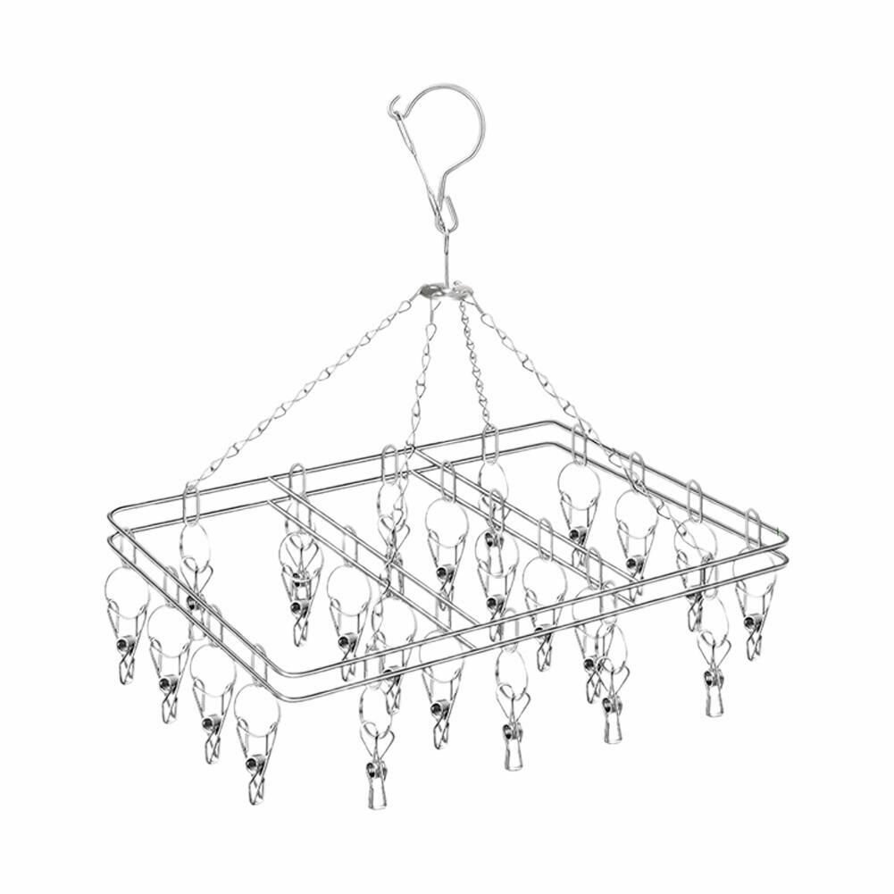 Круглая сушилка для носков, 20 зажимов, сушилка для белья из нержавеющей стали