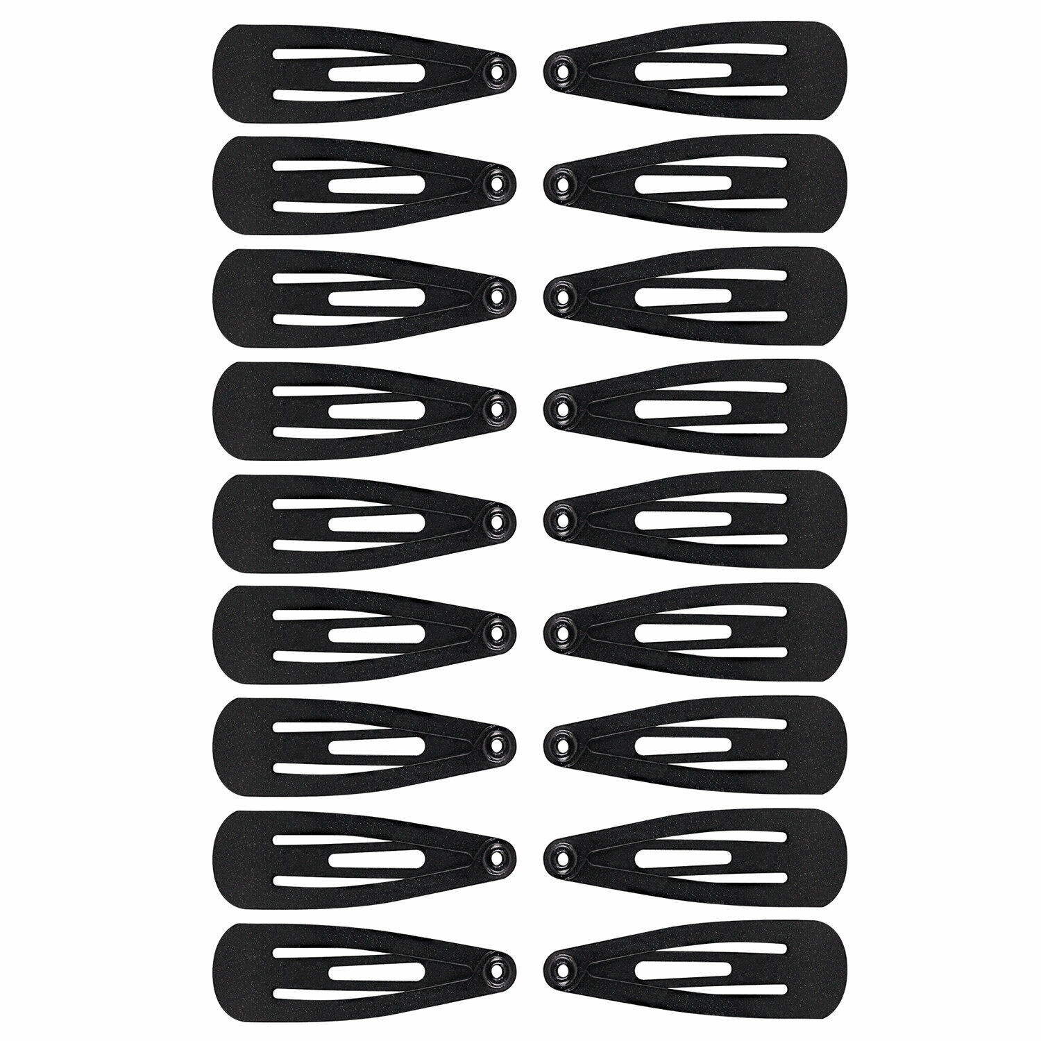 Заколки для волос набор 18 шт, 3 см, клик-клак, глянцевый, чёрный, MONTE VITA, 457080