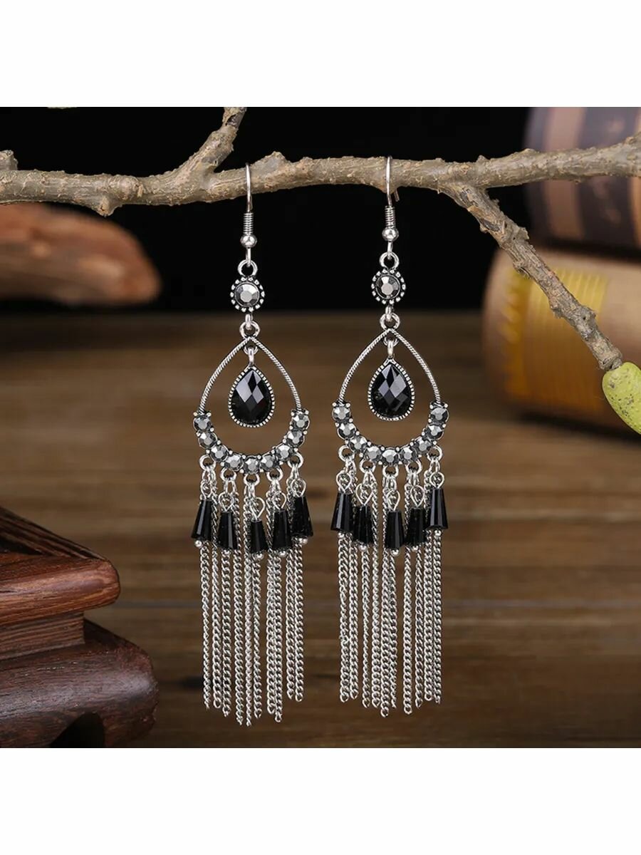 Серьги, искусственный камень