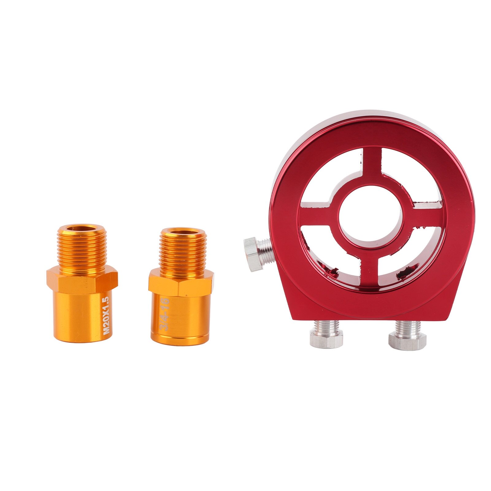 Универсальный алюминиевый масляный фильтр-охладитель с пластинчатым теплообменником и адаптером для манометра давления и температуры