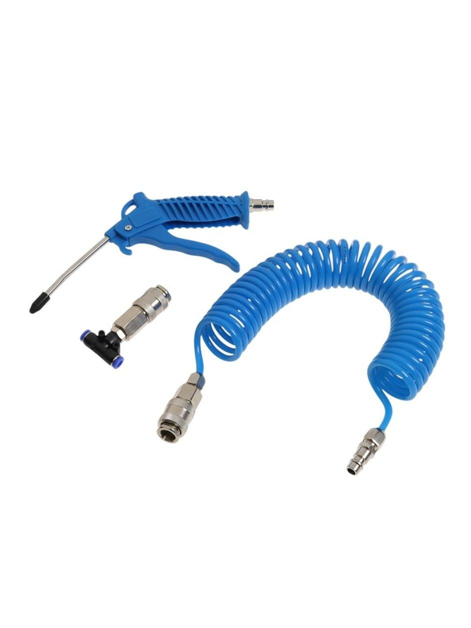 Продувочный пневматический пистолет тундра, пластиковый корпус, в наборе со шлангом