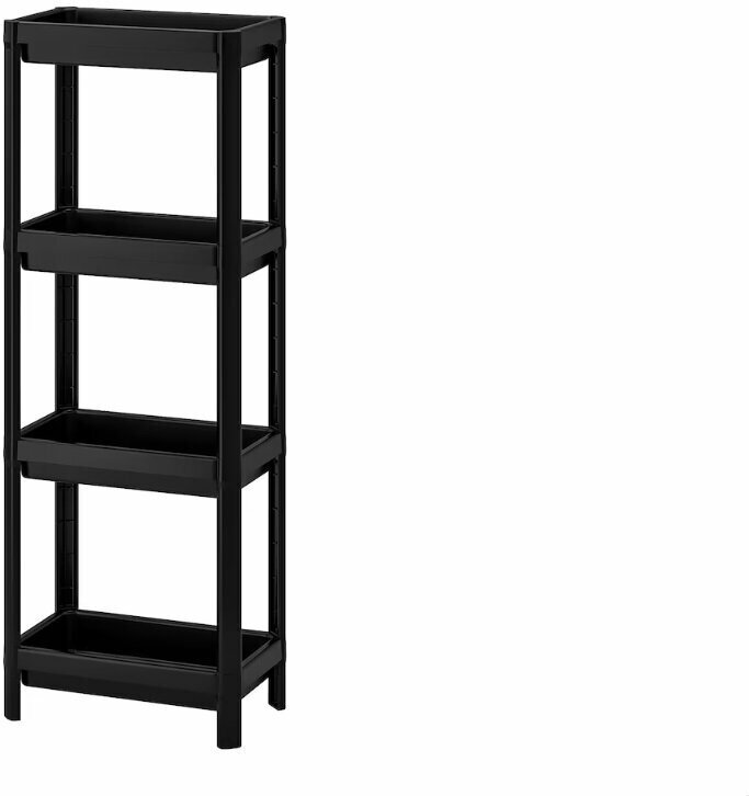 Стеллаж IKEA VESKEN, для ванной, полипропилен, 36 см x 23 см x 100 см