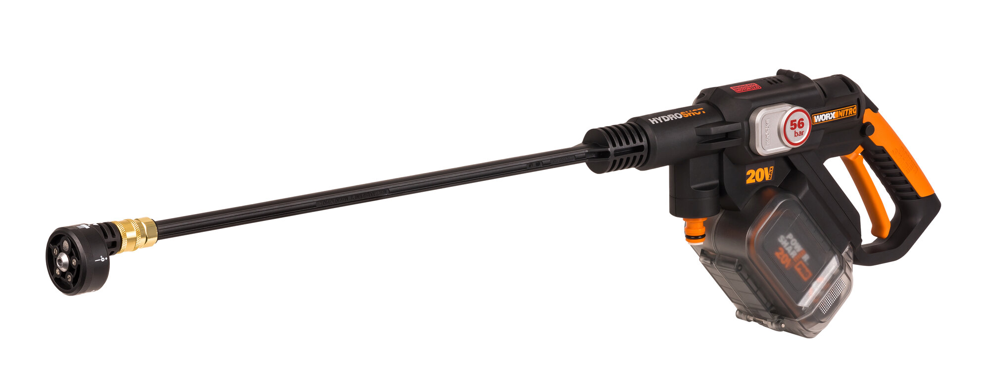 Аккумуляторная мойка высокого давления бесщёточная WORX WG633E, 20В, 4Ач х1, ЗУ 2А