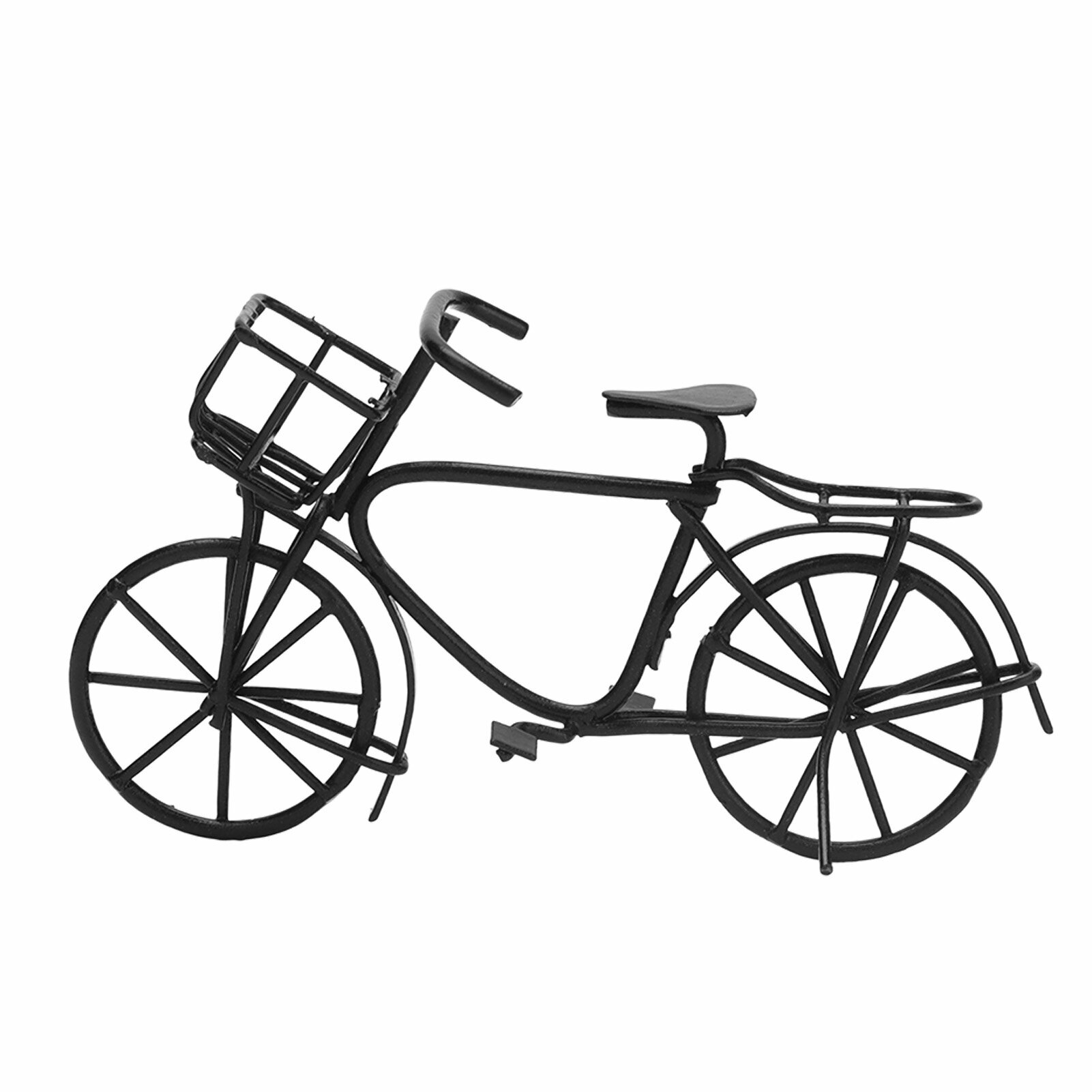 Модный металлический велосипед для кукольного домика, масштаб 1:12, миниатюрная металлическая модель велосипеда для украшения кукольного домика.
