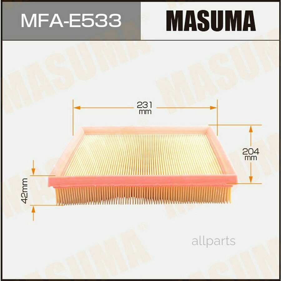 MASUMA MFA-E533 фильтр воздушный!\ BMW F20/F21/F30/F31 1.6/1.2i 10>