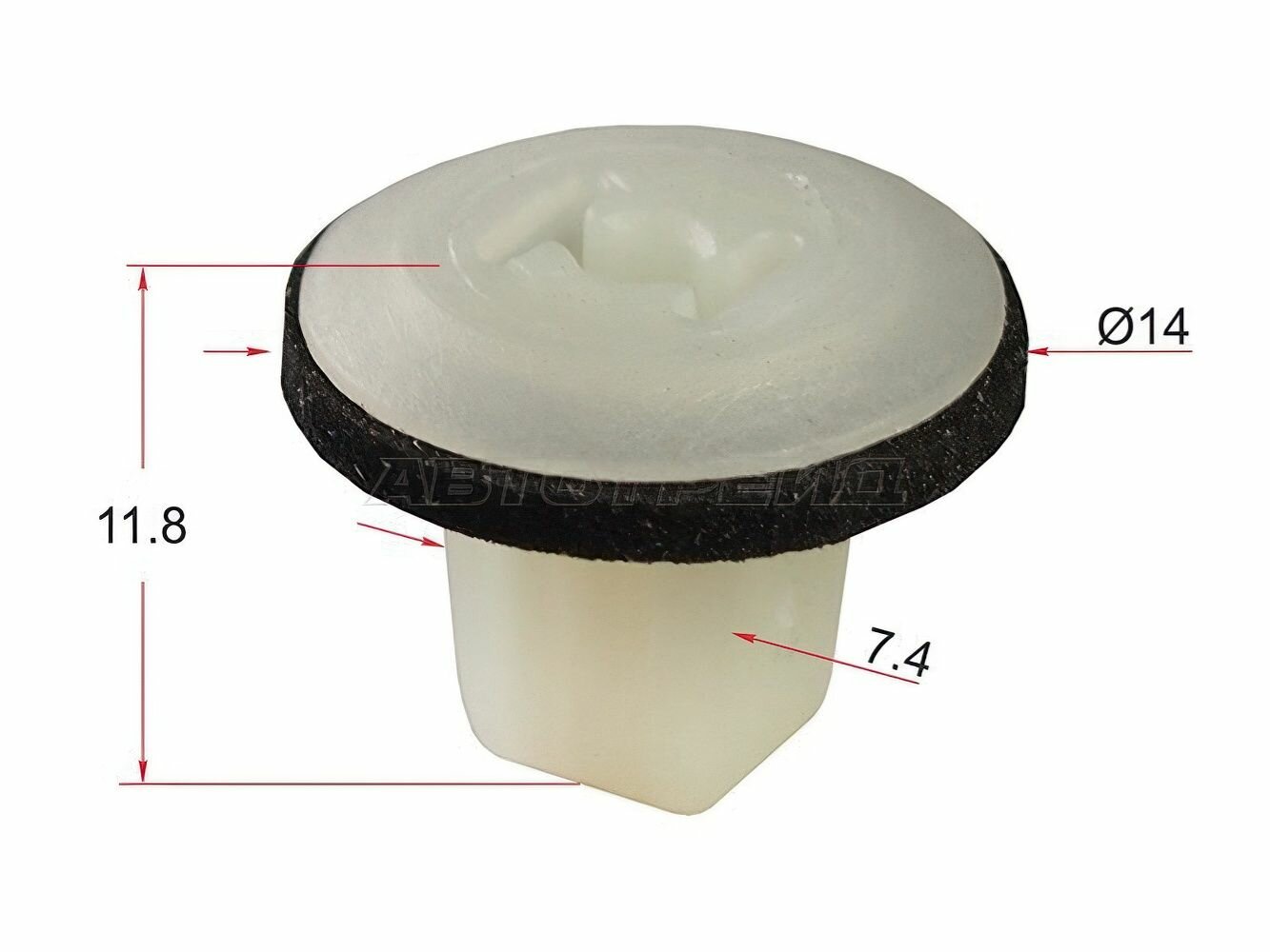 Клипса крепежная, 10 шт для Хонда Аккорд, Срв, Цивик, Джаз арт STKJ1008 SAT