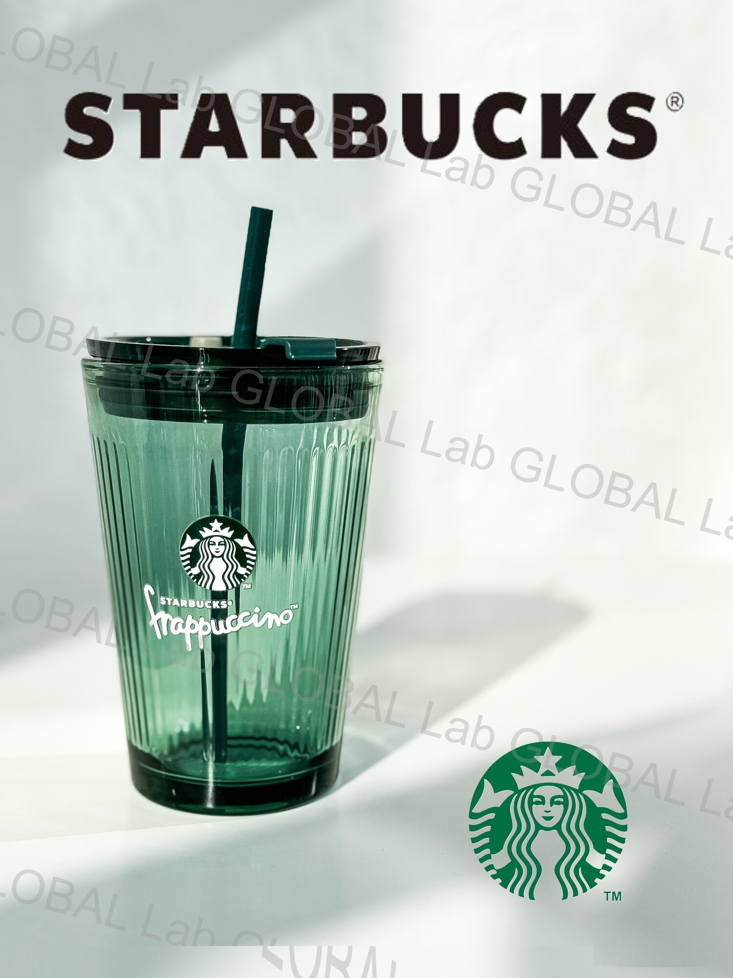 Стакан Starbucks Green Limited Edition 473 мл с трубочкой и крышкой