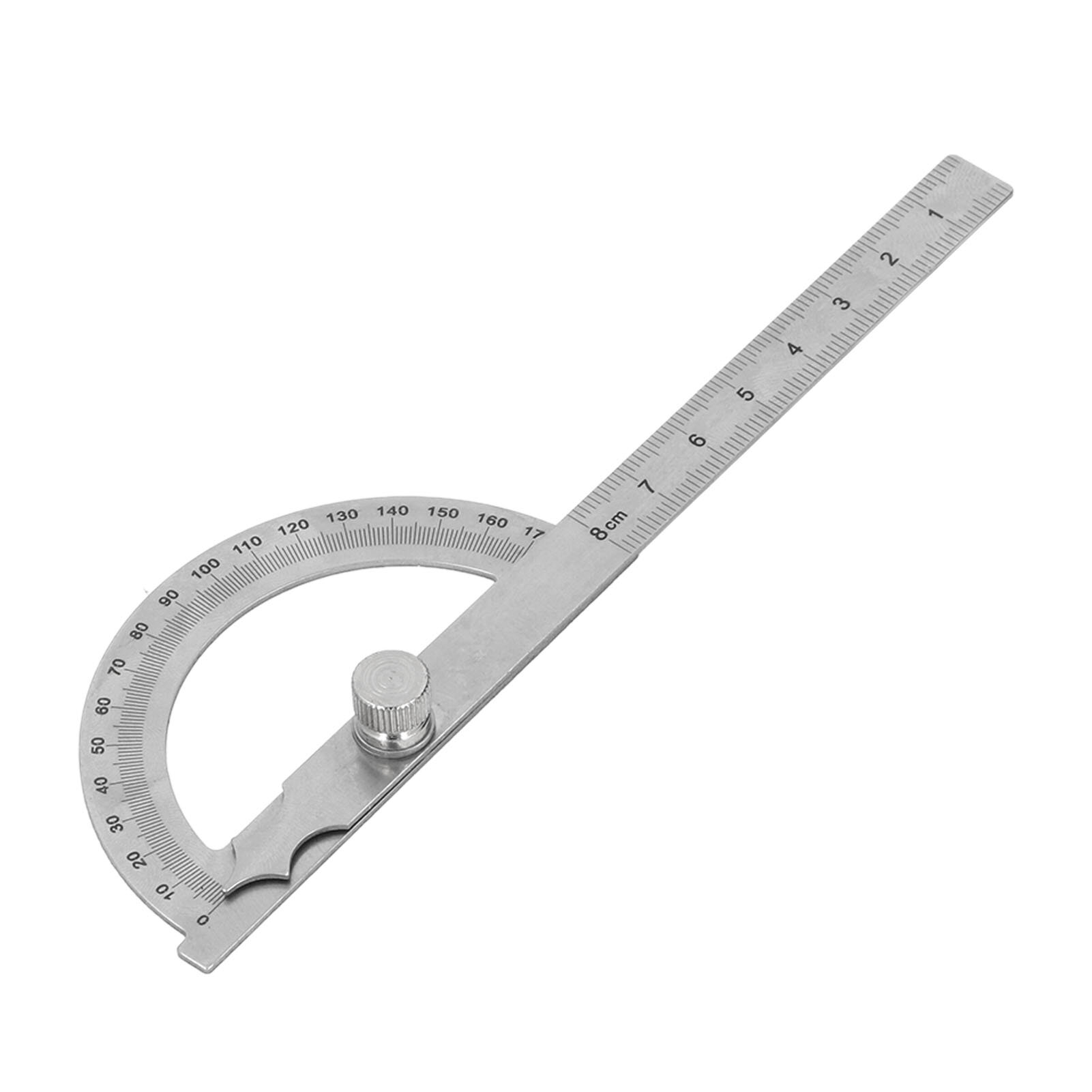 Транспортир из нержавеющей стали, высокоточный многофункциональный угломер на 180°, угломер, искатель 80x120 мм, диапазон от 0 до 8 см
