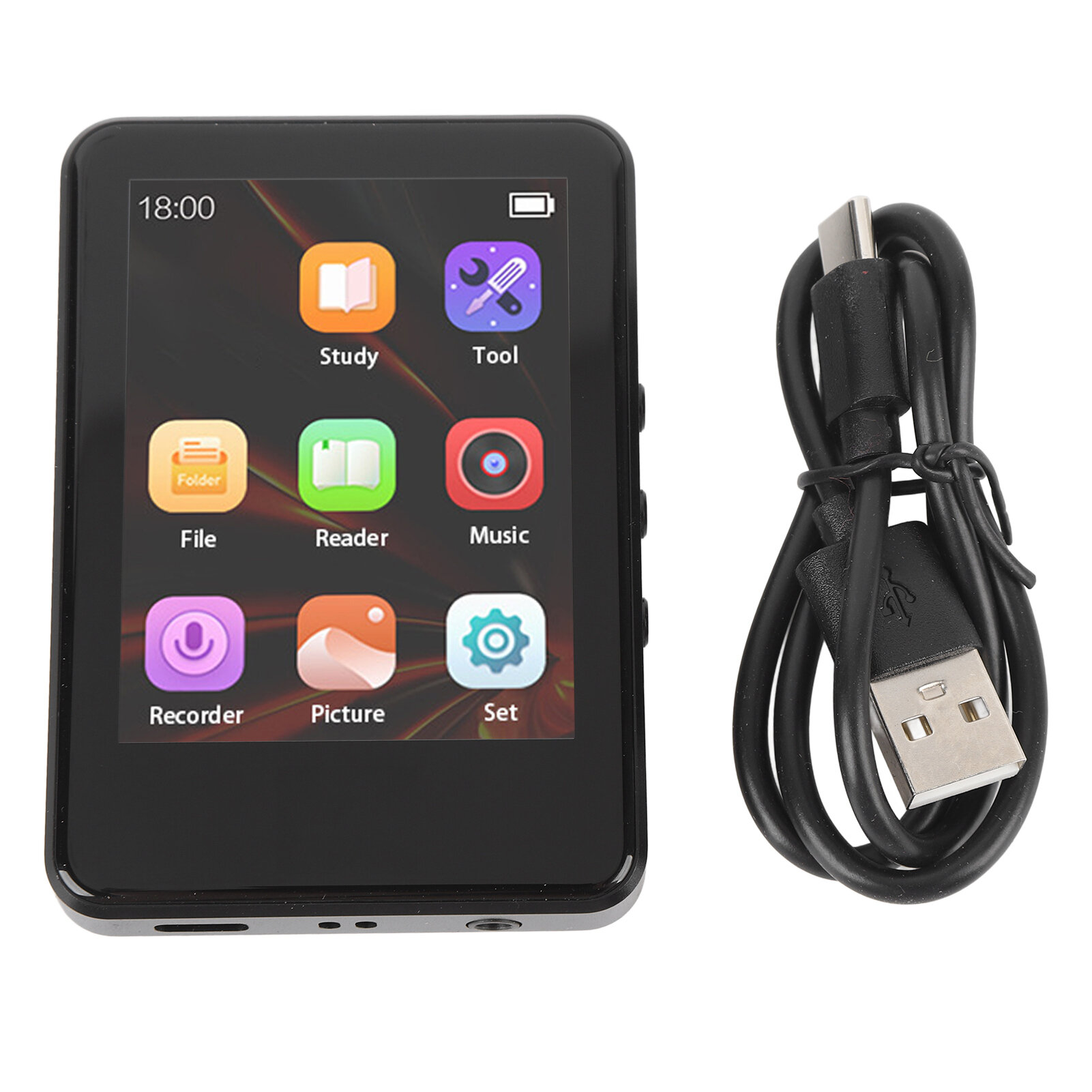 MP3-плеер с 2,8-дюймовым сенсорным экраном, воспроизведение видео через динамик, электронные книги, шагомер, портативное музыкальное устройство (5 шт.).