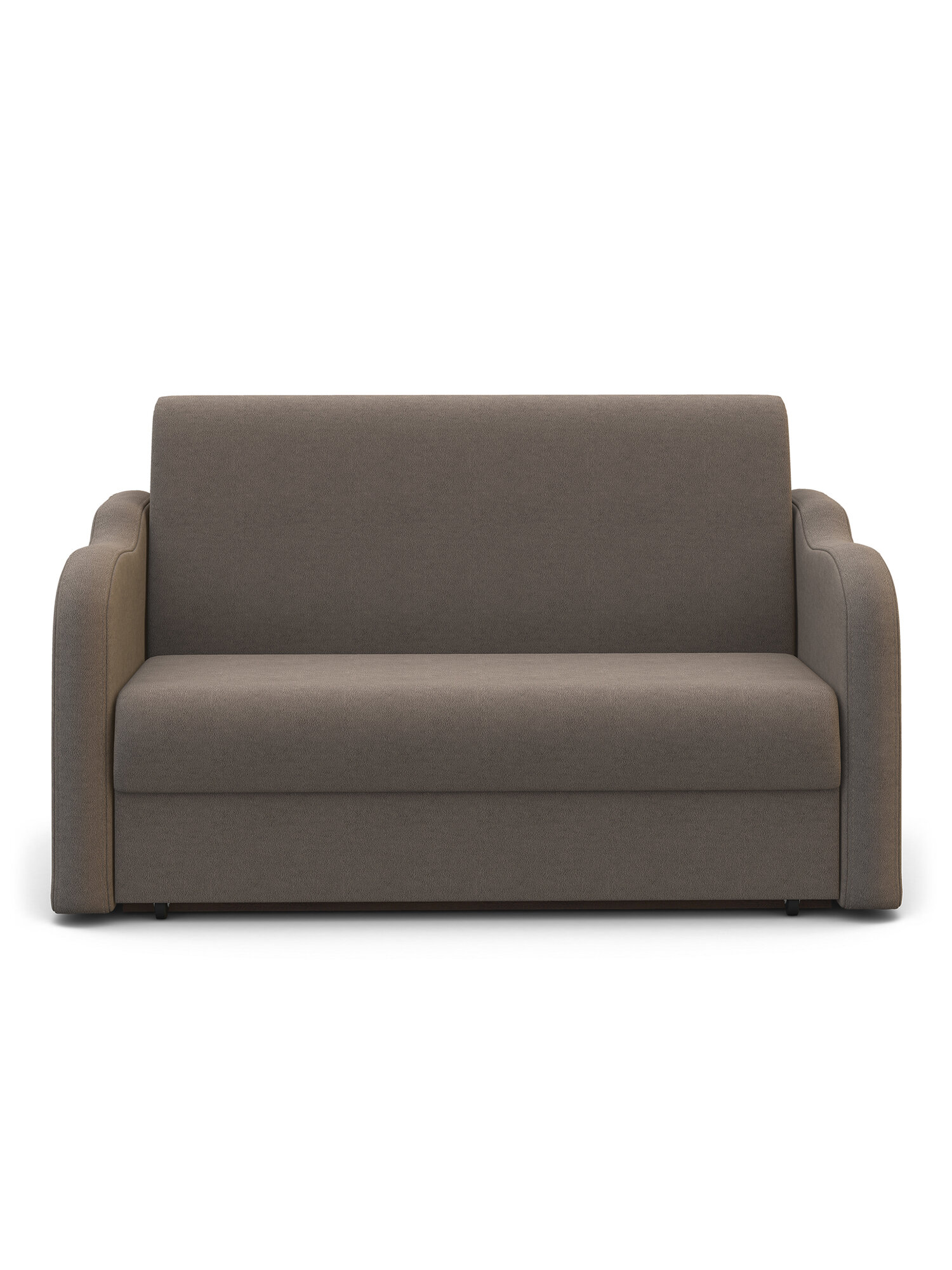 Диван прямой Коломбо, раскладной, аккордеон, 100х194 см, велюр светло-коричневый