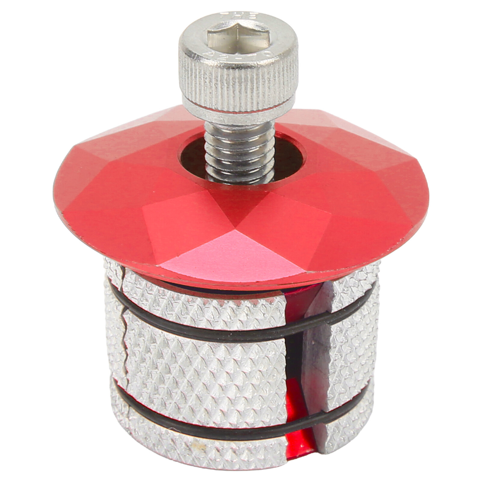 Расширитель рулевой колонки велосипеда, верхняя крышка выноса руля, компрессионная заглушка из алюминиевого сплава, гайка-звездочка, расширитель рулевой колонки для горного и шоссейного велосипеда, рулевая колонка передней вилки велосипеда, красный.