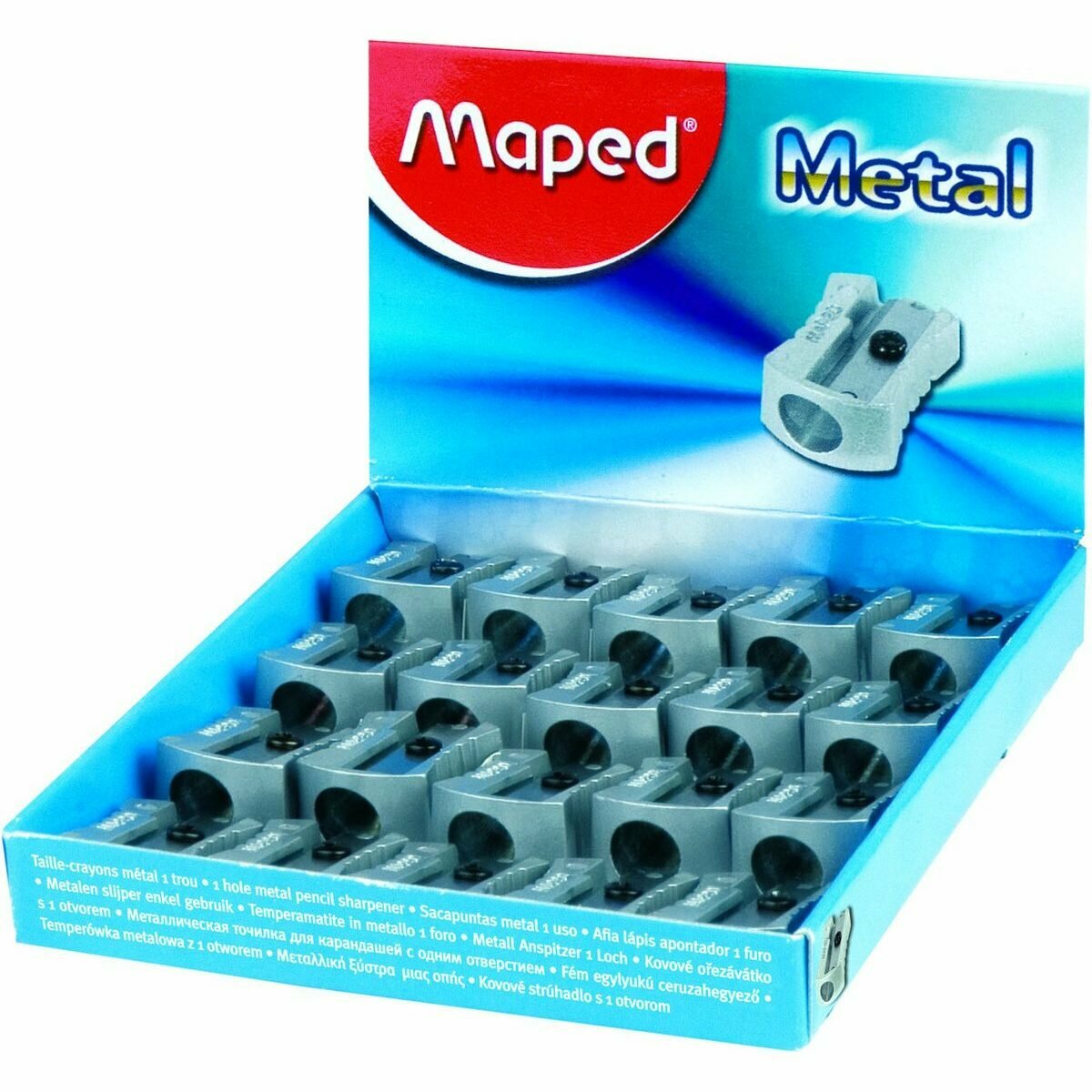 Точилка ручная металлическая Maped Metal (1 отверстие, без контейнера) (506600), 20шт.
