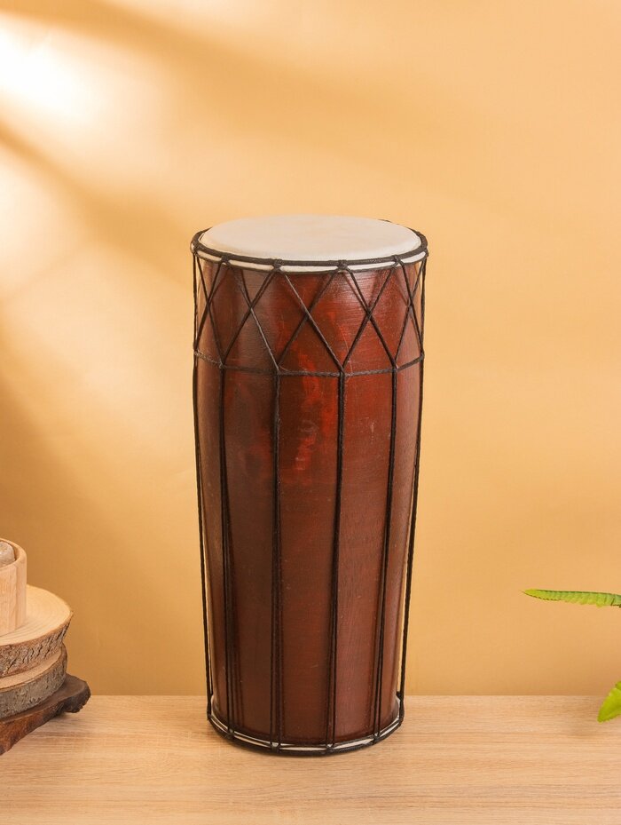 Сувенирный музыкальный инструмент "Барабан Джембе" 17х17х40 см