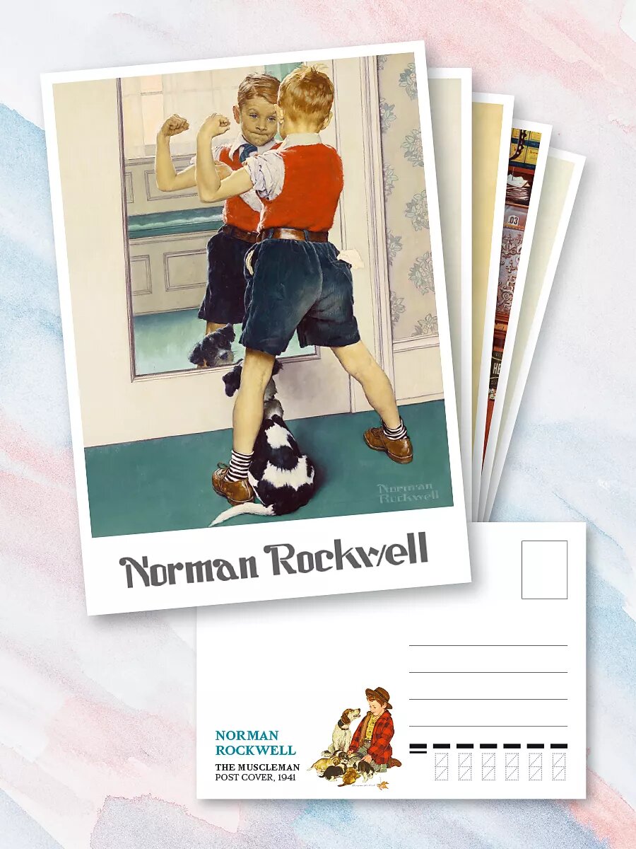 Почтовые открытки "Norman Rockwell" №4 для посткроссинга, набор 10 шт.