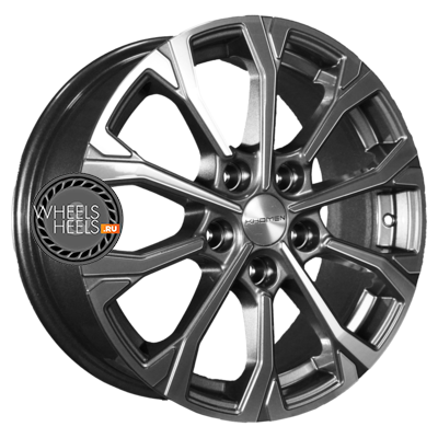 Диск автомобильный литой Khomen Wheels KHW1605 (Renault/Nissan) 16x6.5 5x114.3 et50 dia66.1 Gray-FP