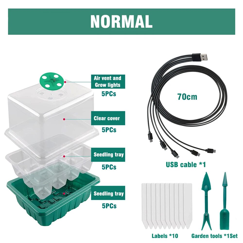 Комплект для проращивания семян GRAXIDEA с подсветкой Type1