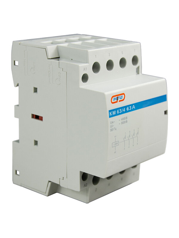 Контактор модульный КМ63/4P 63A 4НО энергия