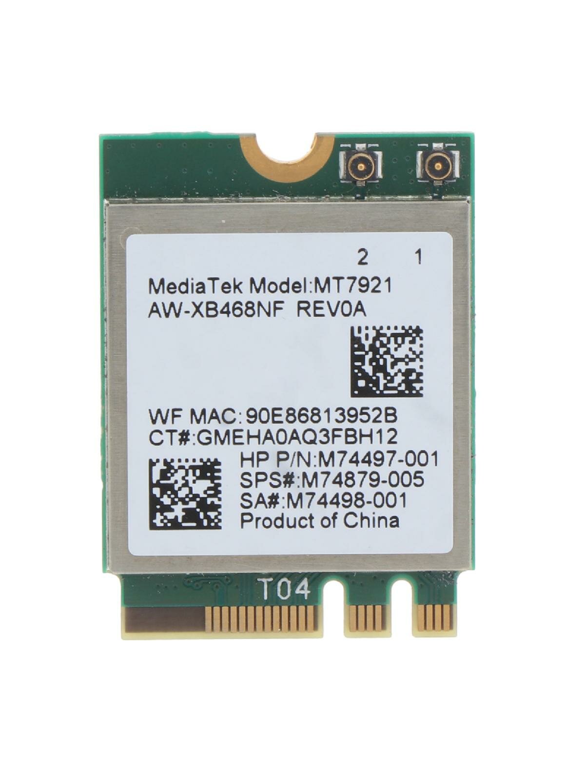 Wi-Fi 6 MT7921 Wifi 6 1800Mbps Bluetooth-compatible 5.2 Wireless WIFI NetworkCard NGFF for M.2 Support windows10