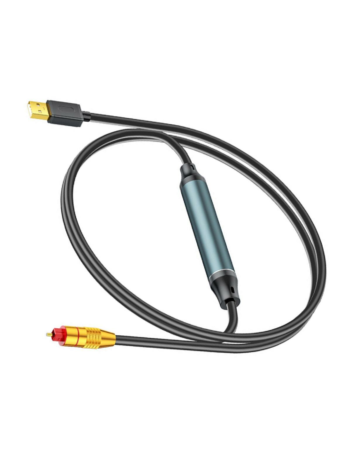 USB to Optical Sound Adapter USB to Fiber Optical Sound SPDIF Port Connection Converters Cable for Computer Laptop