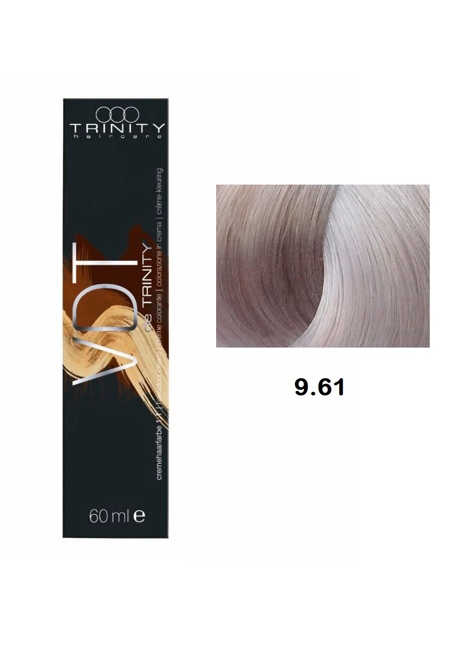 Trinity VDT Стойкая краска для волос 60 мл - VDT 9.61 lichtblond violett asch Очень светлый блонд фиолетово-пепельный