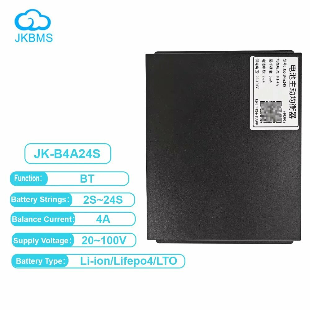 JK-B4A24S Активный балансир BT Li-ion LiFeP04 LTO аккумуляторов Эффективный автоматический баланс