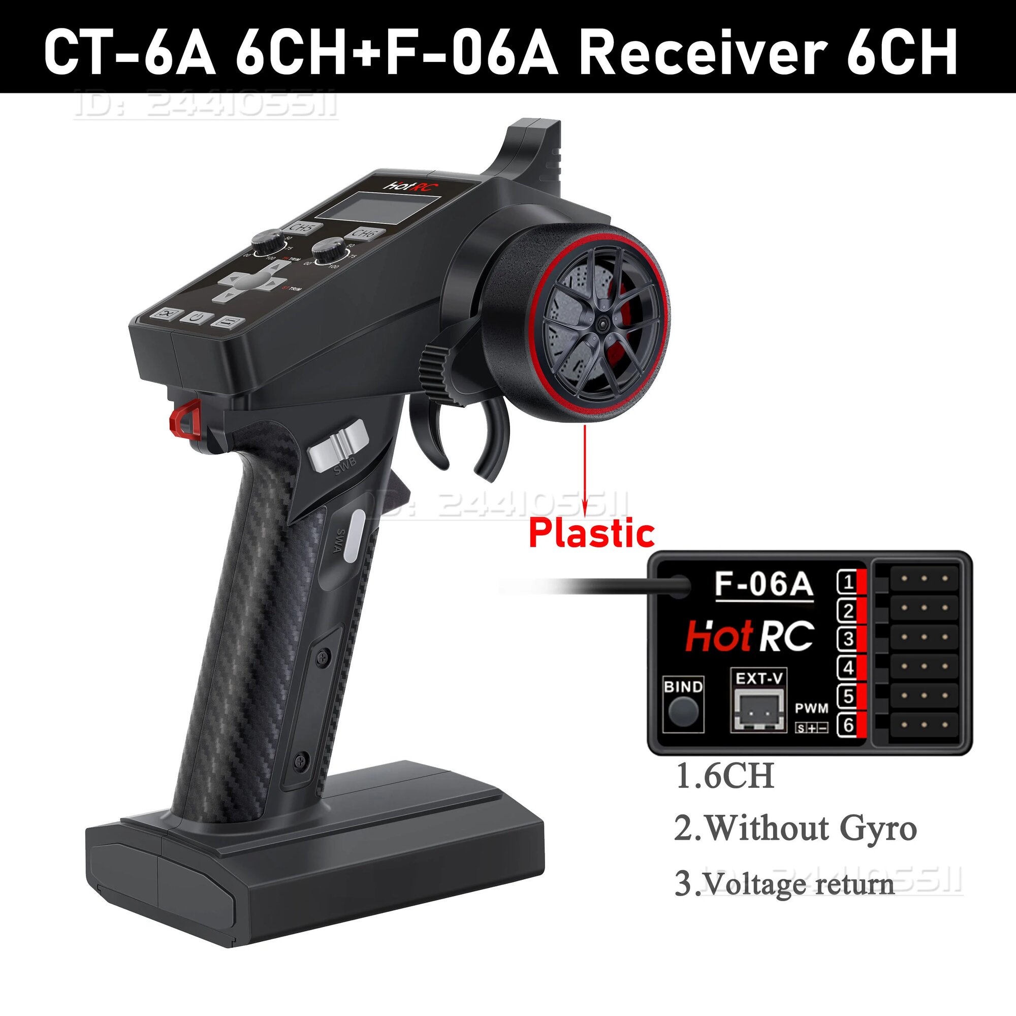 HotRC CT-6A 6CH 2,4G радиосистема для RC автомобиля CT-6A w 1pcs RX