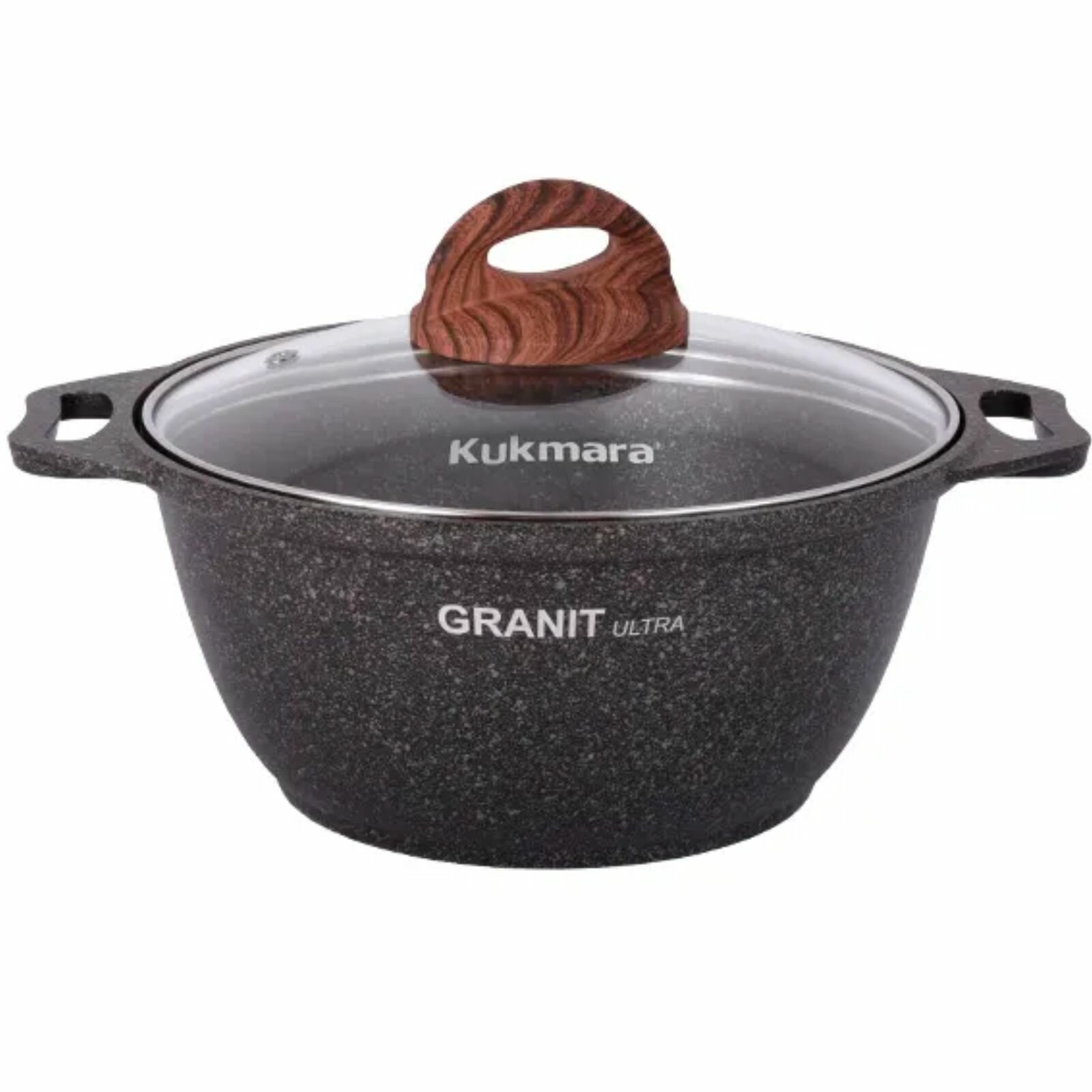 Казан-Кастрюля 4л d240 h137 АП Granit Ultra Ст/Кр Ровное Дно Original Цв/Уп Kukmara КГО42А