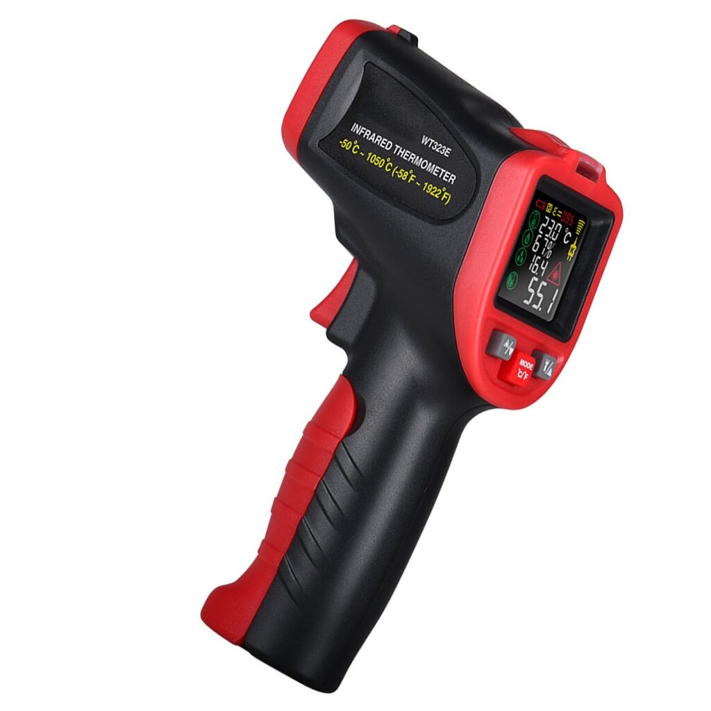 Бесконтактные ультраредурованные лучи датчик температуры с регулируемой излучательностью, подходящей для точных поверхностей измерения легко использования