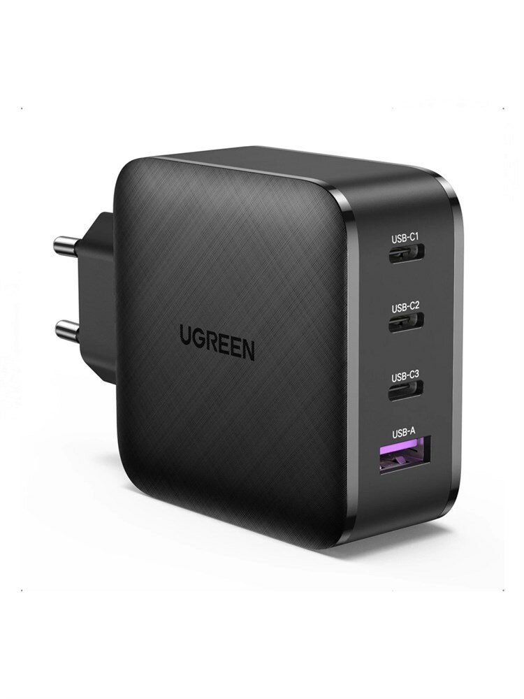 UGREEN Сетевое зарядное устройство Ugreen Usb + 3 Type-C 65W CD224 PN70774 черный