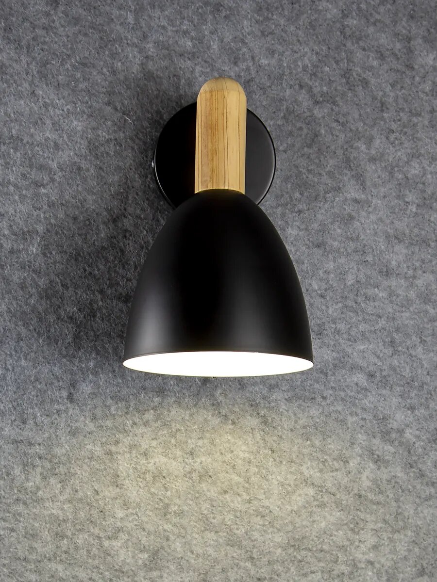 Настенный светильник / светильник бра на стену Maple Lamp WL-06-BLACK, E27, черный