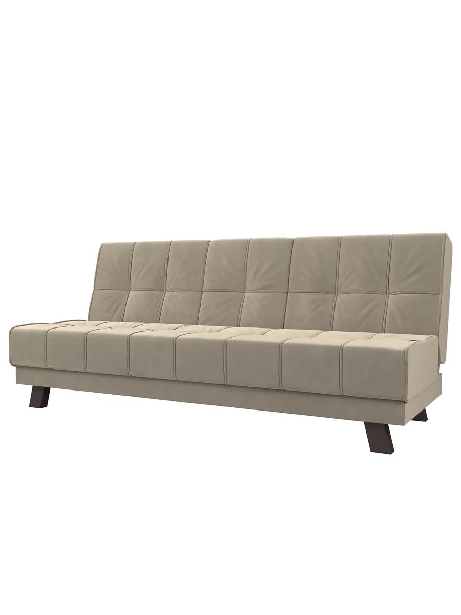 Диван прямой Феникс, 189x86x93 см, спальное место 188х118 см, подлокотник с подстаканниками, микровельвет