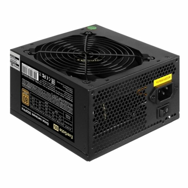 Блок питания ExeGate 900PPH EX292160RUS 900W (EX292160RUS) черный - 900 Вт, 80+ Bronze, ATX 24-пин, 4 pin + 4 pin x2 CPU, 8 SATA, 4 x 6+2 pin PCI-E