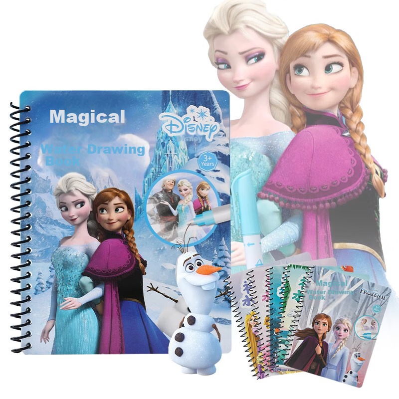 Disney Children's Magic Water Coloring Book, Reusable Doodle Water Painting Album, Girls' Coloring And Drawing Book, Toy, Birthday Gift