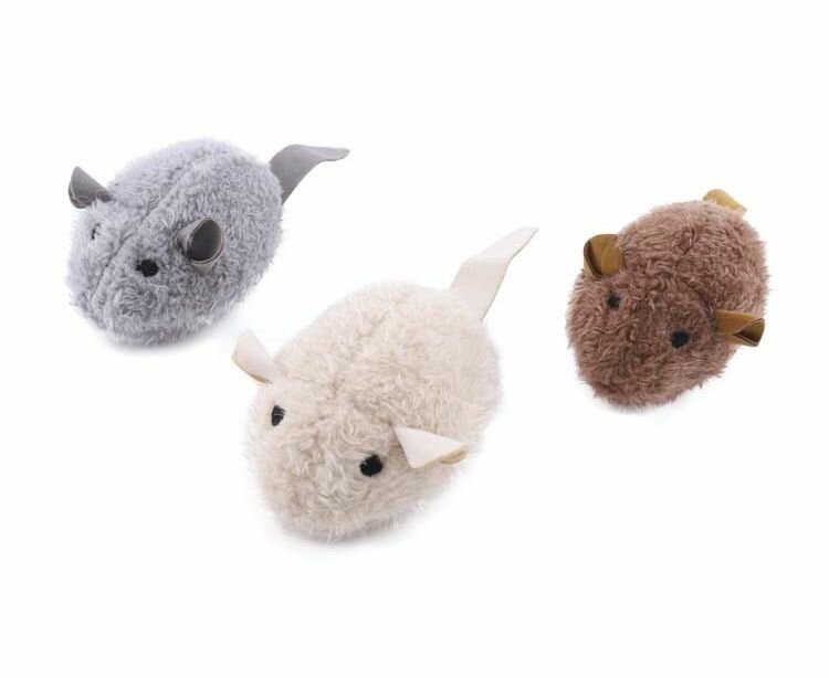 Игрушка (Nunbell) мягкая Мышка 15/8х5.5х5см с кошачьей мятой, микс для кошек