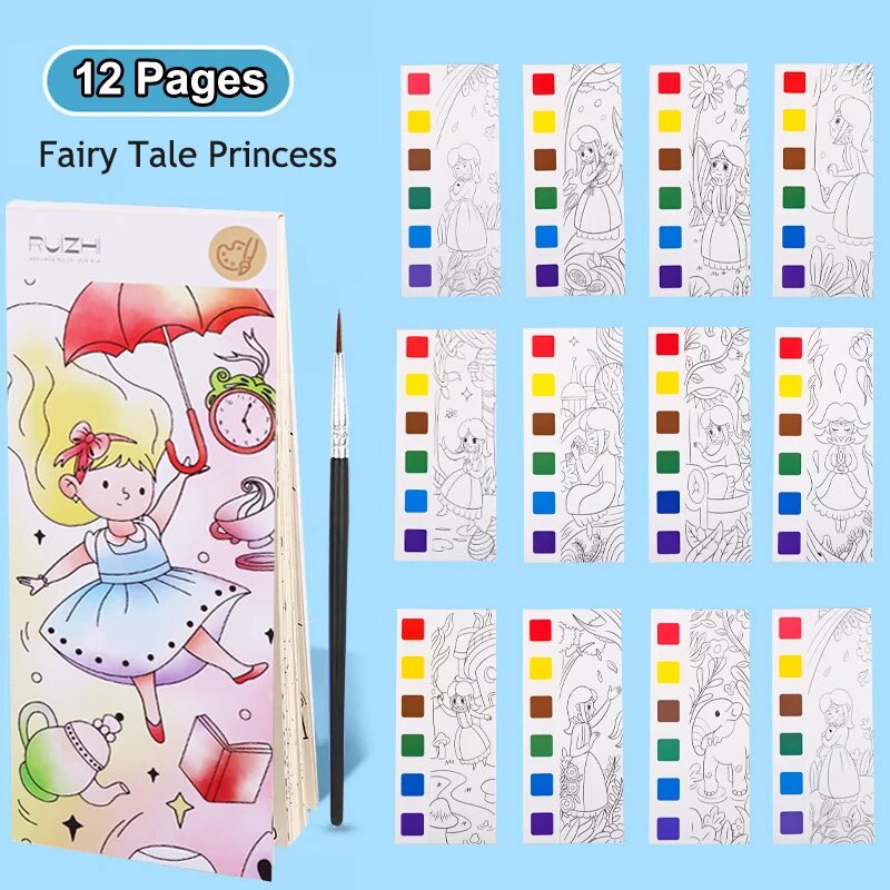 Раскраска-книжка Fairy Tale YunDuo BaBy, 12 страниц