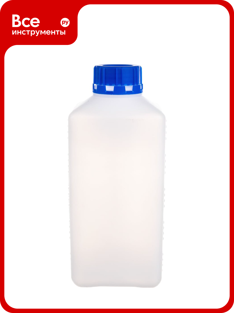 Прямоугольная неокрашенная бутылка Тара. ру горловина 40 мм, 1 л БП 2 13969