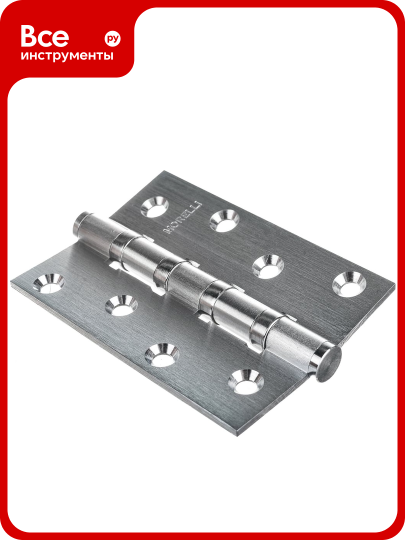 Латунная петля MORELLI MBU 100X70X3-4BB SC цвет-матовый хром 9010231