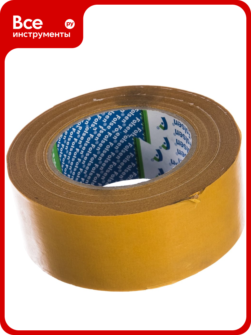Двусторонняя тканевая лента Folsen 50мм х 25м, фиксации ковровых покрытий