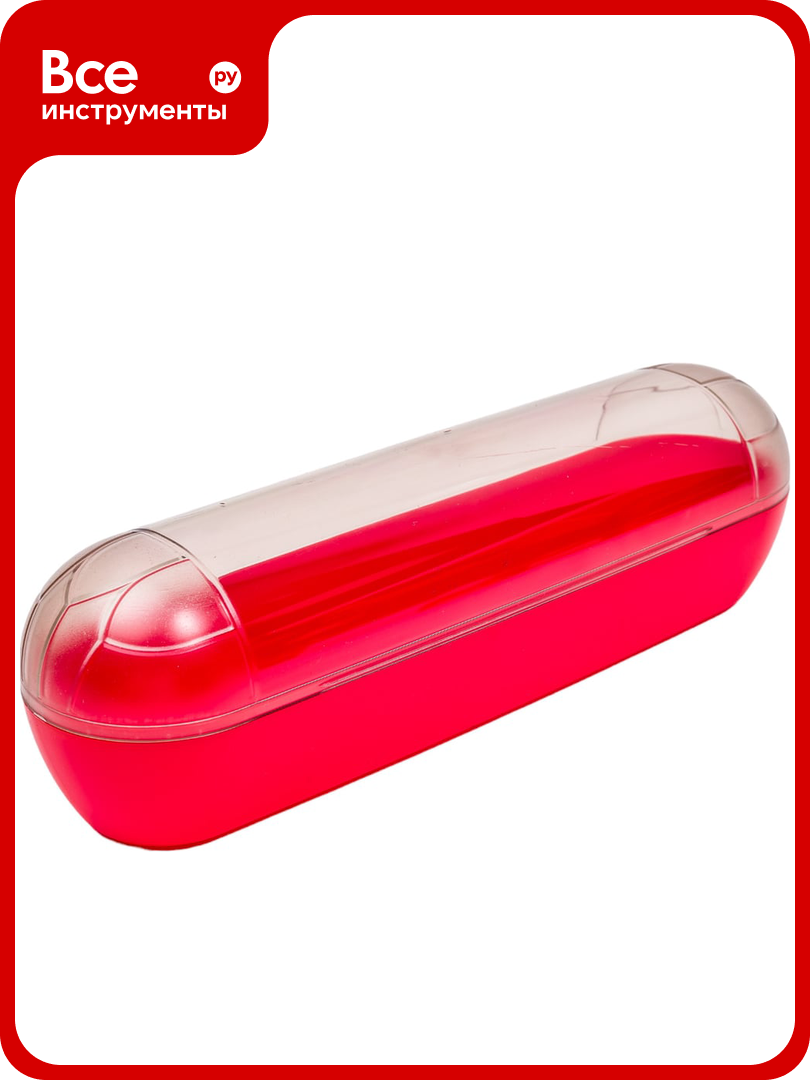 Контейнер для колбасных изделий ЗПИ «Альтернатива» 250x70x70 мм, прозрачно-красный М5025, предназначен