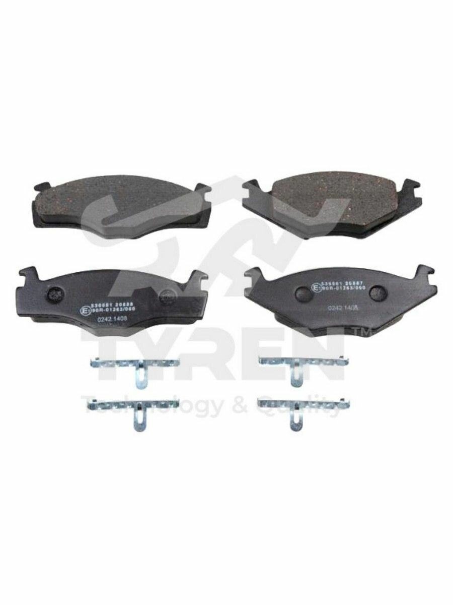 Колодки тормозные дисковые передние для а/м SEAT Ibiza; VW Santana, Passat, TYREN TYR1221611