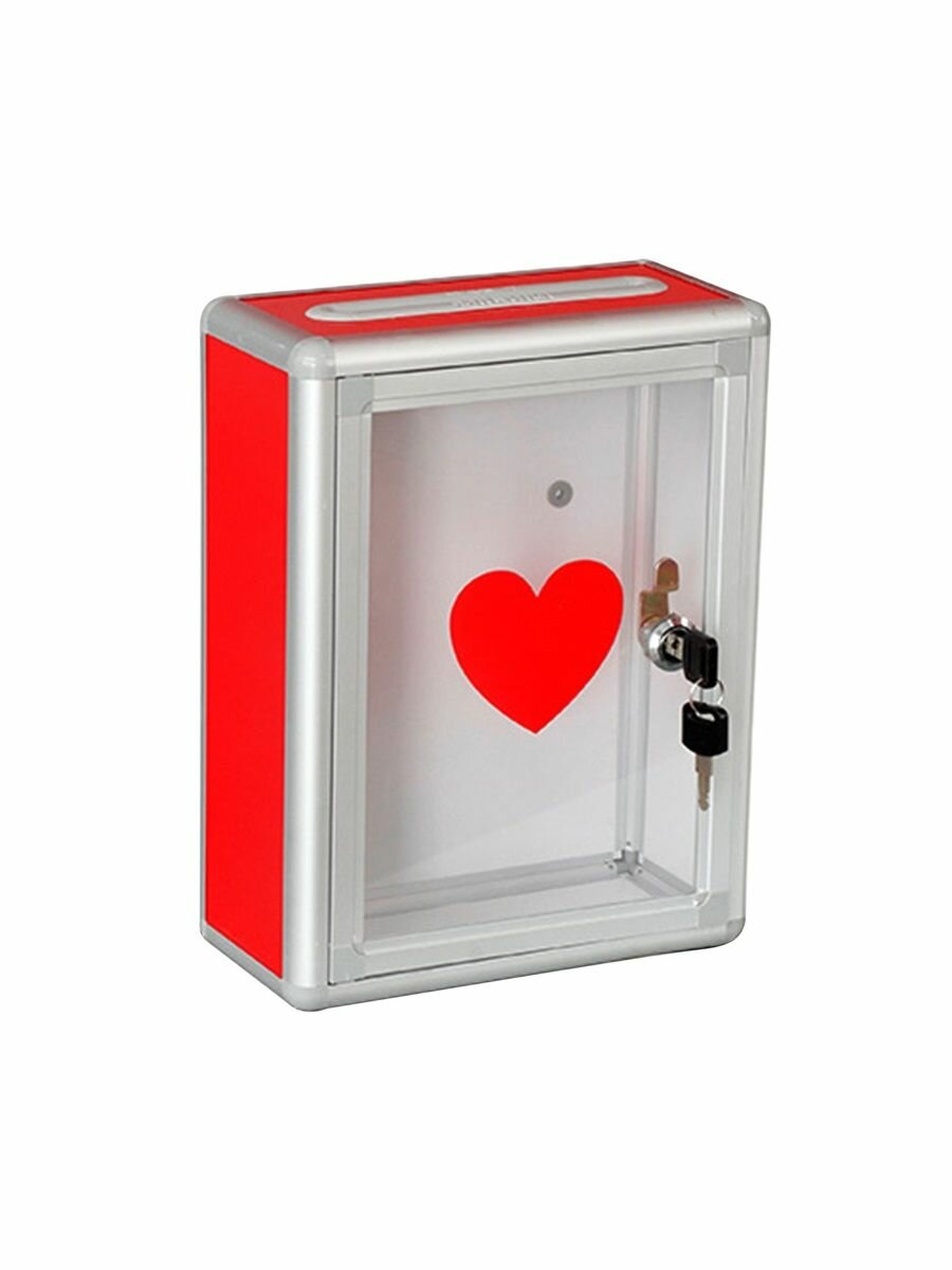 Коробка для свадебных открыток Прозрачная коробка для пожертвований с замком 21,5смx11,5смx28,5см